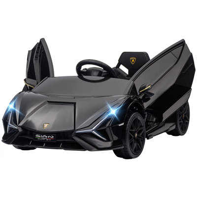 Aosom Lamborghini SIAN Licensed Kids Ride On Car, 12V Battery Powered Electric Sports Car Toy ...